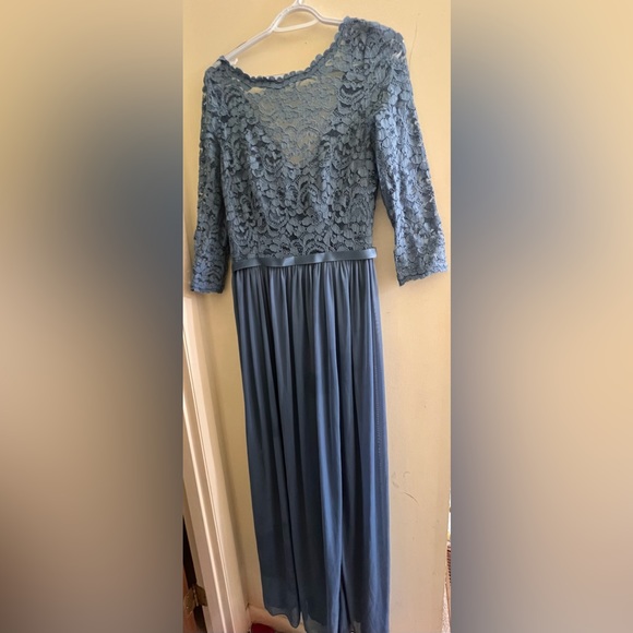 David's Bridal | Dresses | Powder Blue Lace Formal | Poshmark